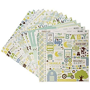 Echo Park Paper Company Bundle of Joy Boy 2 Collection Kit, Green, 12-x-12-Inch