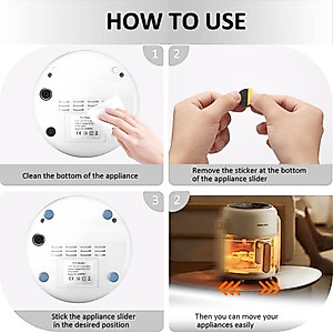 Appliance Sliders for Kitchen Appliances, 16PCS Self-Adhesive Small Magic Appliance Slider with Cord Organizer Storage for Countertop Coffee Maker (16PCS Small Appliance Sliders)