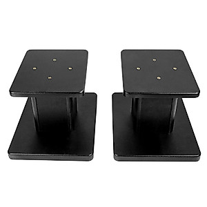 Rockville 2 RHT8B Computer/Bookshelf Desktop Speaker/Studio Monitor Stands-Black