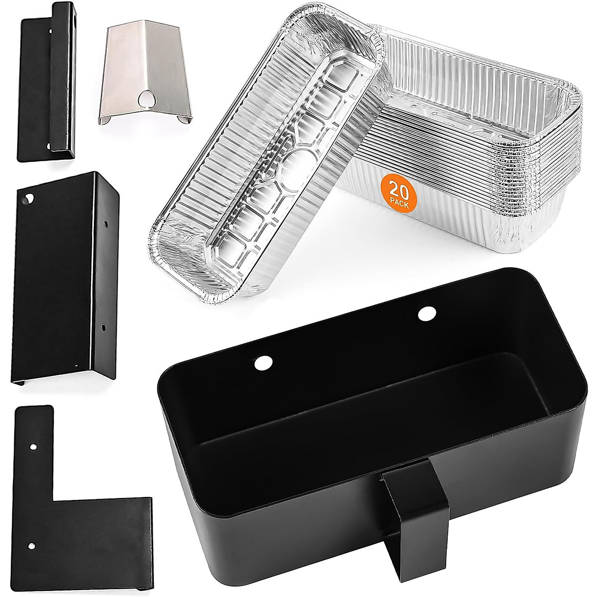 Uniflasy Griddle Grease Catcher Drip Cup with 𝟮𝟬𝗣𝗰 Grease Cup Liners for Blackstone 17, 22, 28, 30,36 inch, Grease Tray Cup Accessories for Blackstone Griddle, Drip Pans for Blackstone