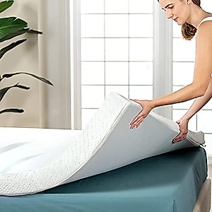 ZINUS 3 Inch Ultra Cooling Gel Memory Foam Mattress Topper with Cooling Cover, CertiPUR-US Certified, King, White
