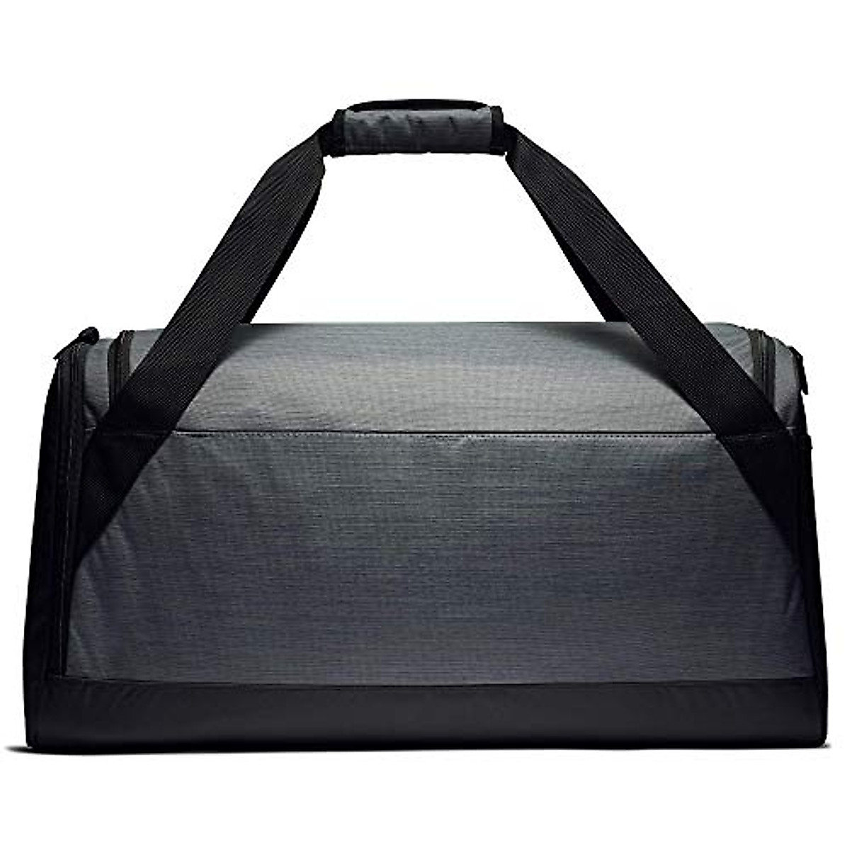 Nike Brasilia Training Duffel Bag, Versatile Bag with Padded Strap and Mesh Exterior Pocket, Medium, Flint Grey/Black/White