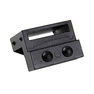 PeggyHD Barn Door Stopper for Track Sliding Door Hardware Flat Rail Roller Stop Limit Device Black 2pcs Set