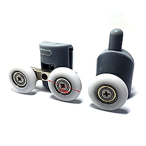 8PCS x Shower Door Rollers(4xTop + 4xBottom),Roller diameter 19 /22/23/25/27mm, For the Bathroom Pan Glass Sliding Door Pulleys/Runners/Wheels,Strong Load-bearing Capacity, Ultra-quiet,CY902AB-8PCS