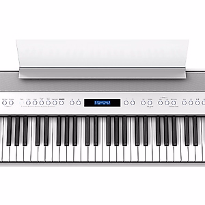 Roland FP-60X 88-Key Digital Piano - White Bundle with Adjustable Stand, Bench, Deluxe Sustain Pedal, Instructional DVD, Online Piano Lessons, and Austin Bazaar Polishing Cloth - White