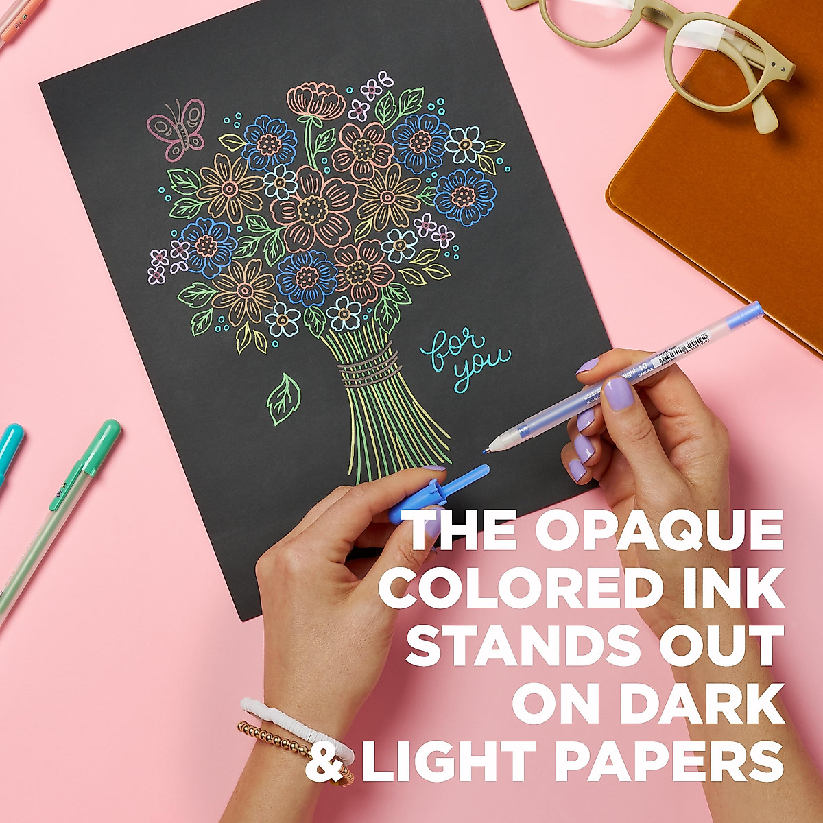 SAKURA Gelly Roll Moonlight 10 Gel Pens - Bold Point Ink Pen for Journaling, Art, or Drawing - Assorted Bright Ink - Bold Line - 10 Pack