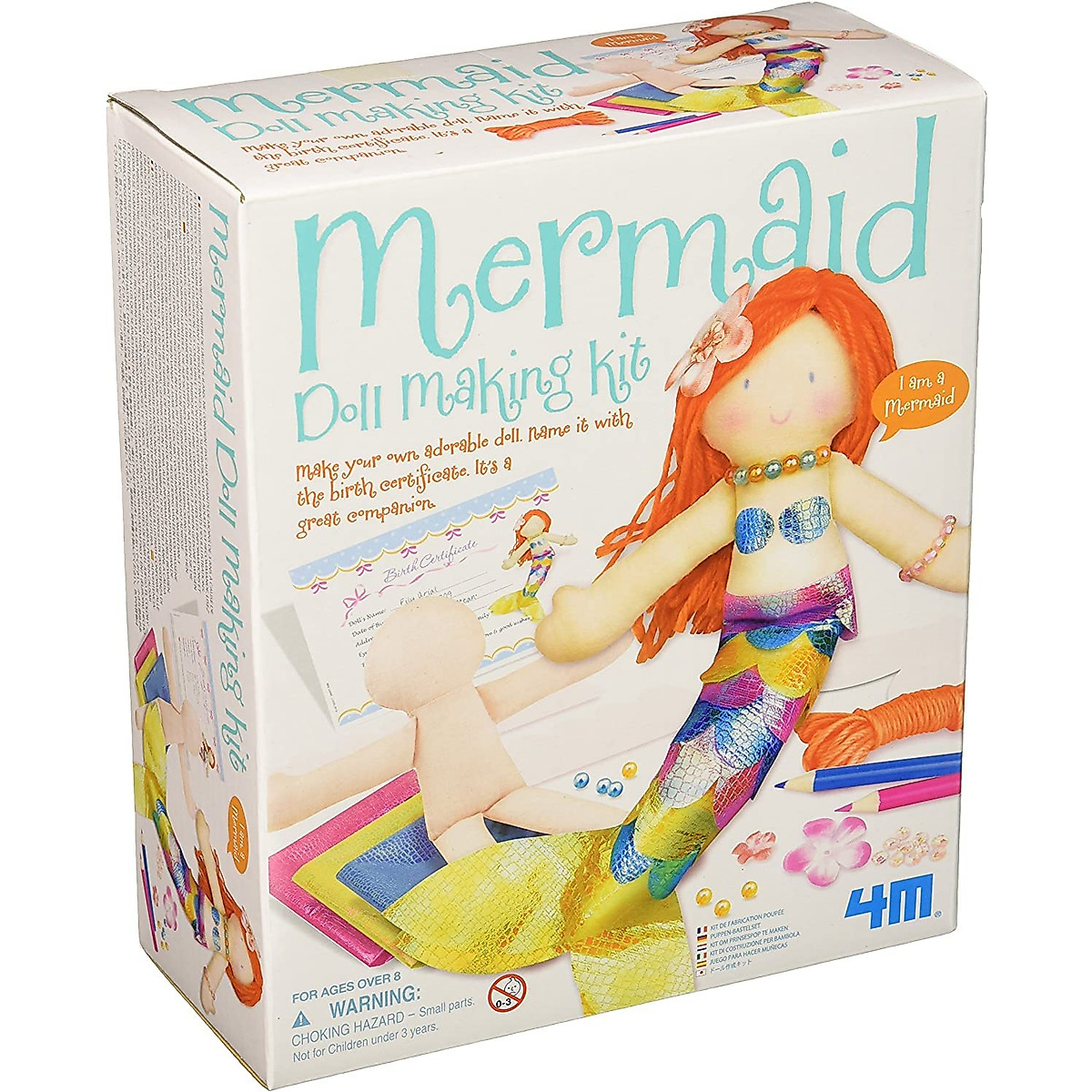 4M Mermaid Doll Making Kit, 8.5 inches