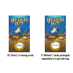 PROMO PRINTING GROUP, INC. Treasure Hunt Scratch Off Cards - (30 Cards) - Scratch & Win Game for Adults - Scratch Off Raffle Tickets for Parties