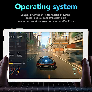 Pomya 2 in 1 Tablet, 10.1Inch 1920x1200 HD Display Android 11 Tablet with Mouse Keyboard, 4GB 64GB, Support 128GB Expand, 8MP 16MP Camera, 8800mAh Dual SIM Office Tablet (Gold)