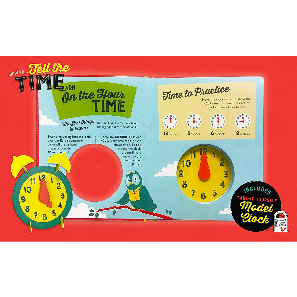 2-Pack How To... Board Books - How to Tie Your Shoes & How To Tell Time, Interactive Educational Bundled Set, Ages 3-9