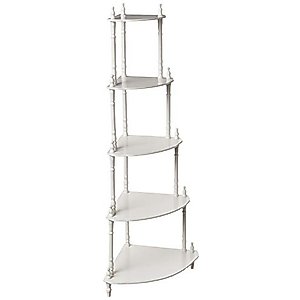 Frenchi Home Furnishing 5-Tier Corner Stand, White