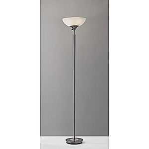 Adesso Home 5120-01 Transitional Two Light Floor Lamp from Metropolis Collection Finish, Black Nickel