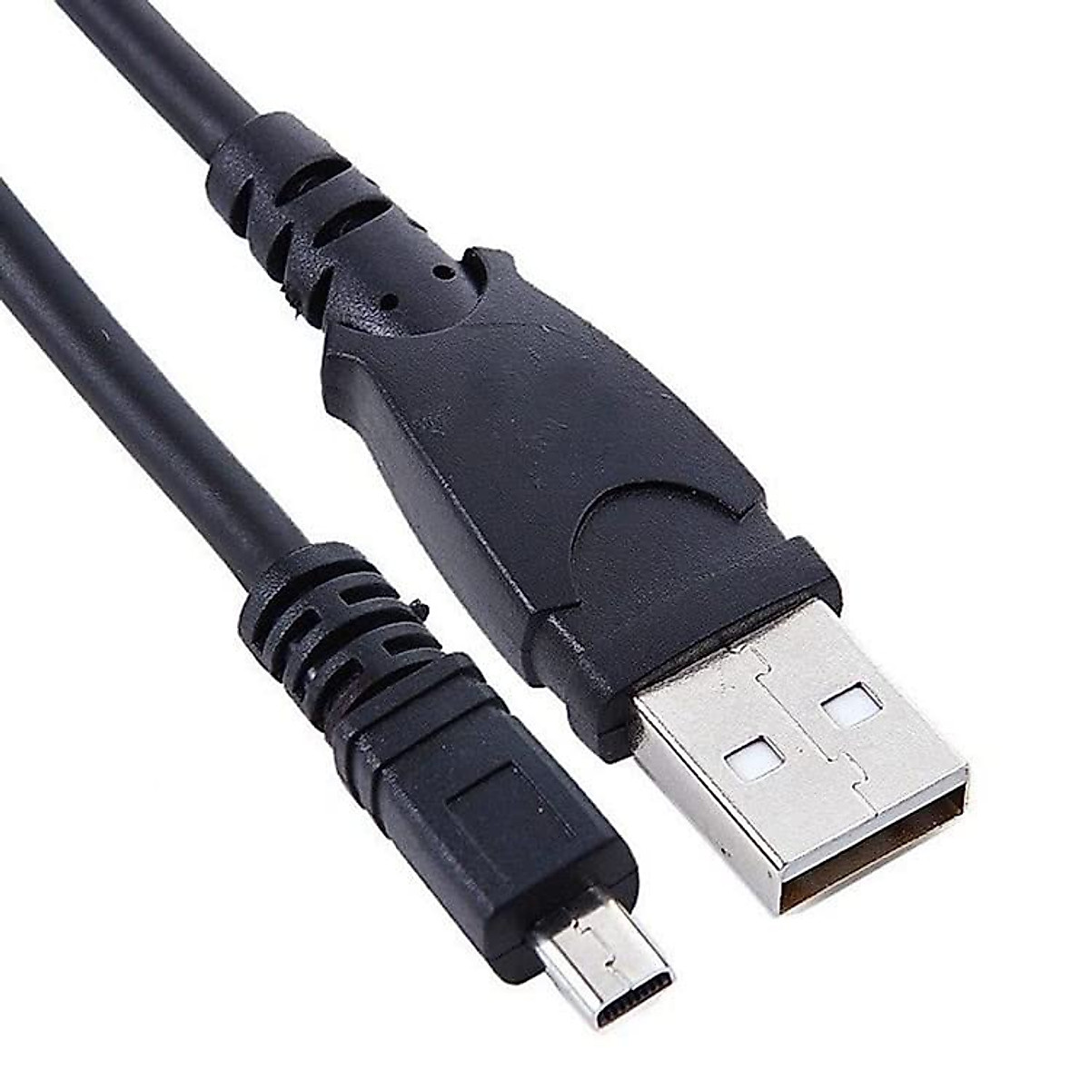 Adhiper Replacement USB Cable Camera Transfer Data Sync Charging Cord 8Pin Compatible with Sony Cybershot DSCH200 DSCH300 DSCW370 DSCW800 DSC-H200 DSC-H300 DSC-W370 DSC-W800 DSC-W830 (1m/Black)