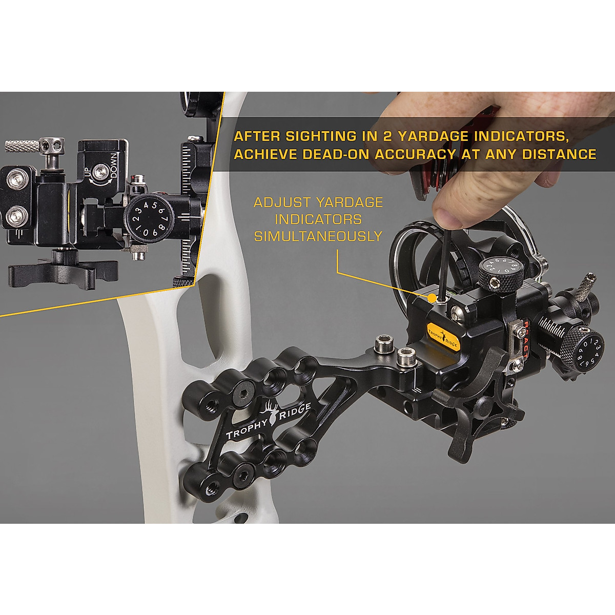 Trophy Ridge Alpha React 1 Pin Sight .019, Black