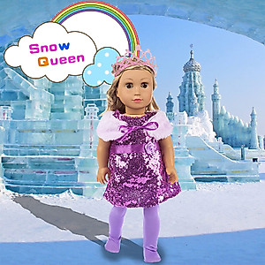 Ebuddy 18 Inch Doll Clothes Doll Accessories 10 Sets Fashion Doll Clothes and Accessories Fit for 18 inch Girl Doll,Most 18 Inch Dolls(No Doll)