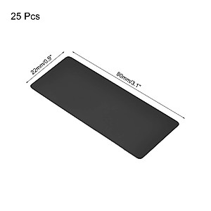 uxcell Blank Metal Card 80x22x0.3mm Painted Aluminum Plate for DIY Laser Printing Engraving Black 25 Pcs