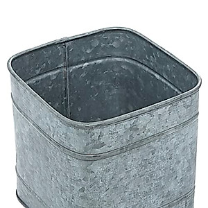 Deco 79 Metal Square Box, Set of 2 8", 7"H, Silver