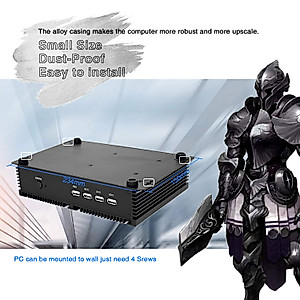 HISTTON Mini PC Windows 10 Pro, Fanless Mini Industrial Computer, Core i5-3317U Processor 8GB RAM 256GB SSD, Wi-Fi/Gigabit Ethernet/VGA&HDMI, 4K Dual Output, Mini Desktop Computer