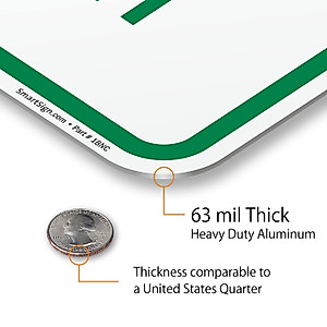 SmartSign - K-2615-EG-12x18-D2 "Staff Parking Only" Sign | 12" x 18" 3M Engineer Grade Reflective Aluminum Green on White