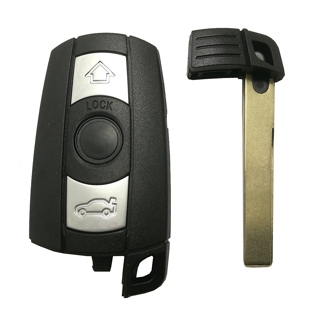 Key Fob Case Shell Fit for BMW 3 5 Series BMW X5 BMW X6 BMW Z4 3 Buttons Replacement Keyless Entry Remote Car Key Fob Cover with Uncut Blade Blank and Screwdriver (1)