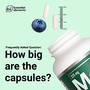 Essential Elements Magnesium & Zinc with Vitamin D3 for Sleep Immune & Bone Support - Magnesium Glycinate, Malate, Citrate 200mg - Triple Magnesium Supplement for Women and Men - 3 Month Supply