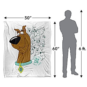 Scooby-Doo Evolution of Scooby Doo! Officially Licensed Silky Touch Super Soft Throw Blanket 50" x 60"