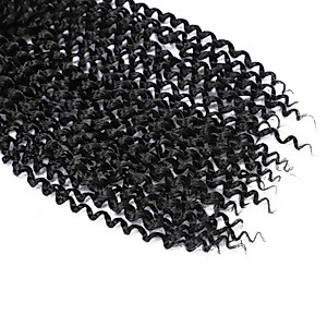 Dorsanee Passion Twist Hair 18 Inch 7 Packs Water Wave Crochet Hair Long Bohemian Curly Braiding Hair for Butterfly Locs, Faux Locs, Boho Style Spring Twist Crochet Braids (1B#)