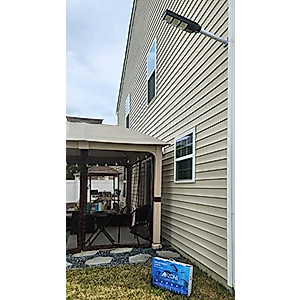 A-ZONE 300W Solar Street Lights Outdoor Waterproof, 6500K 30000LM Outdoor LED Street Light Dusk to Dawn, LED Wide Angle Lamp with Motion Sensor and Remote Control, for Parking Lot, Yard, etc.