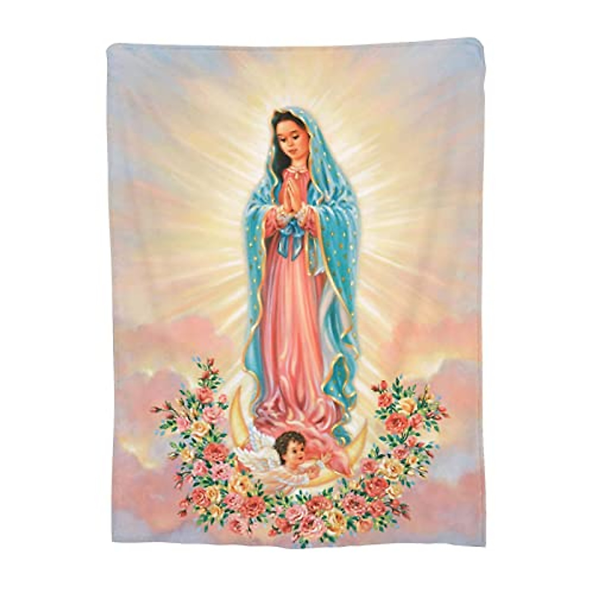 Virgin Mary Blanket Soft Warm Lightweight Cozy Plush Throw Blanket 50x40