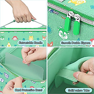 Carrying Case Compatible with Nintendo Switch/Switch OLED Case, Large Storage Carry Case Cute Soft Shell Protective for Switch Console Pro Controller & Accessories