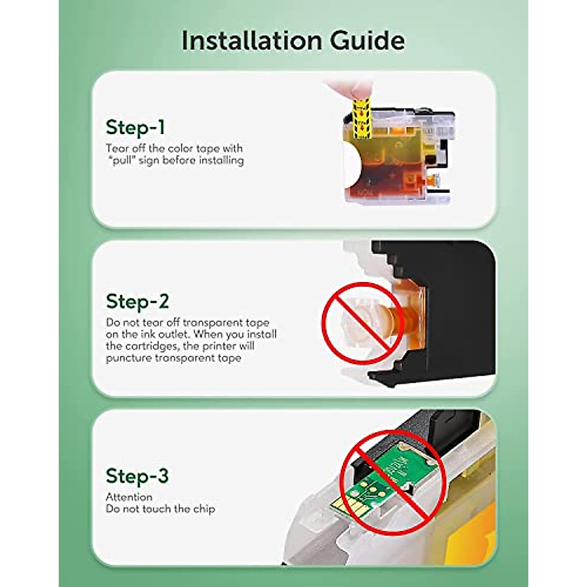 Compatible LC103XL Ink Cartridge Replacement for Brother LC103 LC103XL LC101 LC101XL, Compatible for Brother MFC J870DW J450DW J470DW J650DW J4410DW J4510DW J4710DW J6720DW Printer (24 Packs)