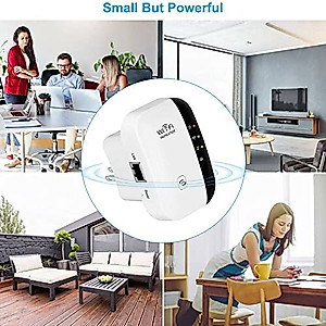 300Mbps WiFi Long Range Amplifier Booster Extender - Wireless Internet Repeater Long Range Amplifier with Ethernet Port Access Point - for Home Hotels Apartments Indoor Office