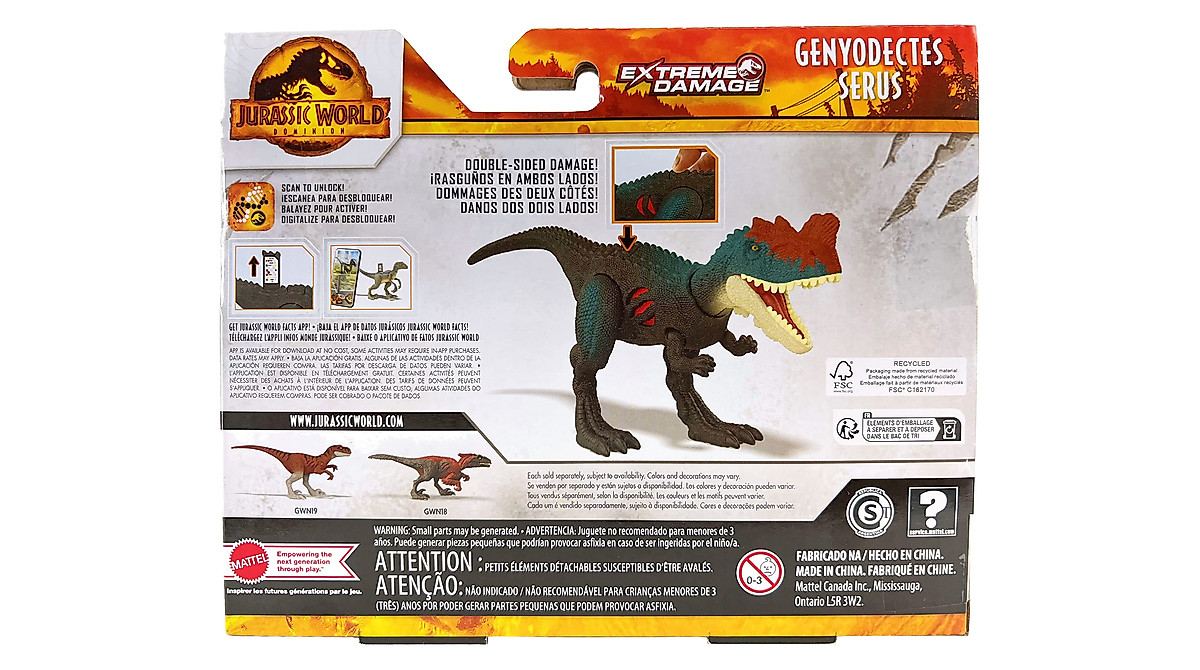 Jurassic World Extreme Damage Genyodectes Action Figure