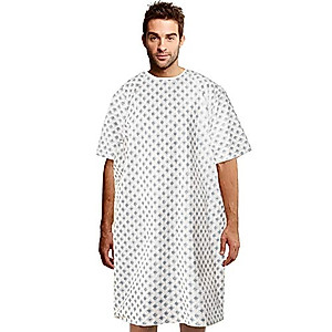 TALVANIA Hospital Gown - Unisex Patient Gowns - Back Tie - Fits up to XXL (1 Pack)