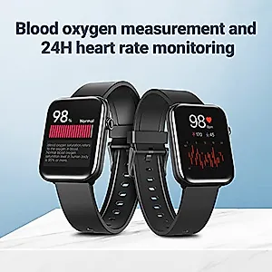 Ticwatch GTH smartwatch 24H Skin Temperature Measurement Blood Oxygen 24H Heart Rate Monitoring Sleep Tracking 5ATM Water Resistant Rating Stress Tracking 10 Days Battery Life Smart Watch