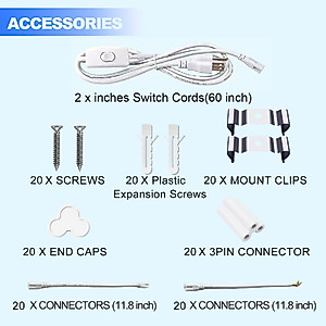 SZSKYING 8FT LED Shop Light Fixture,T8 Integrated Led Tube Lights White,120W 12000LM 6500K,High Output Clear Cover, V Shape 8 Foot LED Light Bulb,Garage Lighting for Workshop,Plug and Play (20 Pack)