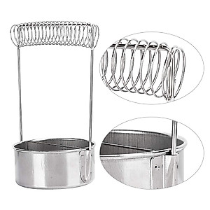 Zerodis Brush Washer, Painting Brush Cleaner Uncovered Stainless Steel Oil Painting Pen Straight Washing Barrel Holder Portable Leak Proof Stable Screen Removable Wash for