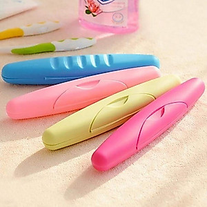 Narutosak Toothbrush Holder, Portable Toothbrush Case Box Plastic Travel Tooth Brush Cover Sealed Holder - Blue