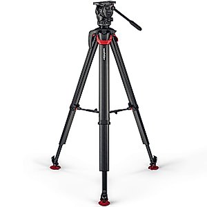 Sachtler aktiv6 Sideload Fluid Head System with Flowtech75 Tripod & Mid-Level Spreader