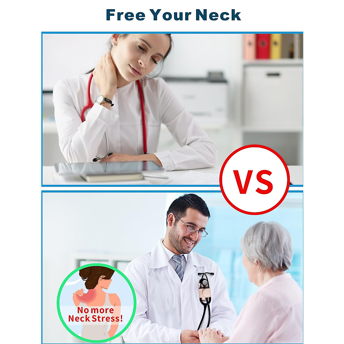 CaseLeather Stethoscope Holder, Genuine Top-Grain Leather | Strong & Durable | Magnetic Closure - Easy Access | for Doctors, Nurses, Adult (Pink)