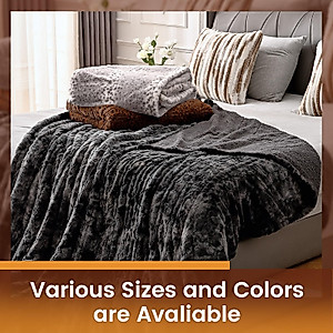 Bearhug Electric Blanket King Size 100"x 90", Dual Controllers Heated Blanket, Reversible Faux Fur & Sherpa, Over-Heat Protect, 10 Heating Levels, ETL, Machine Washable