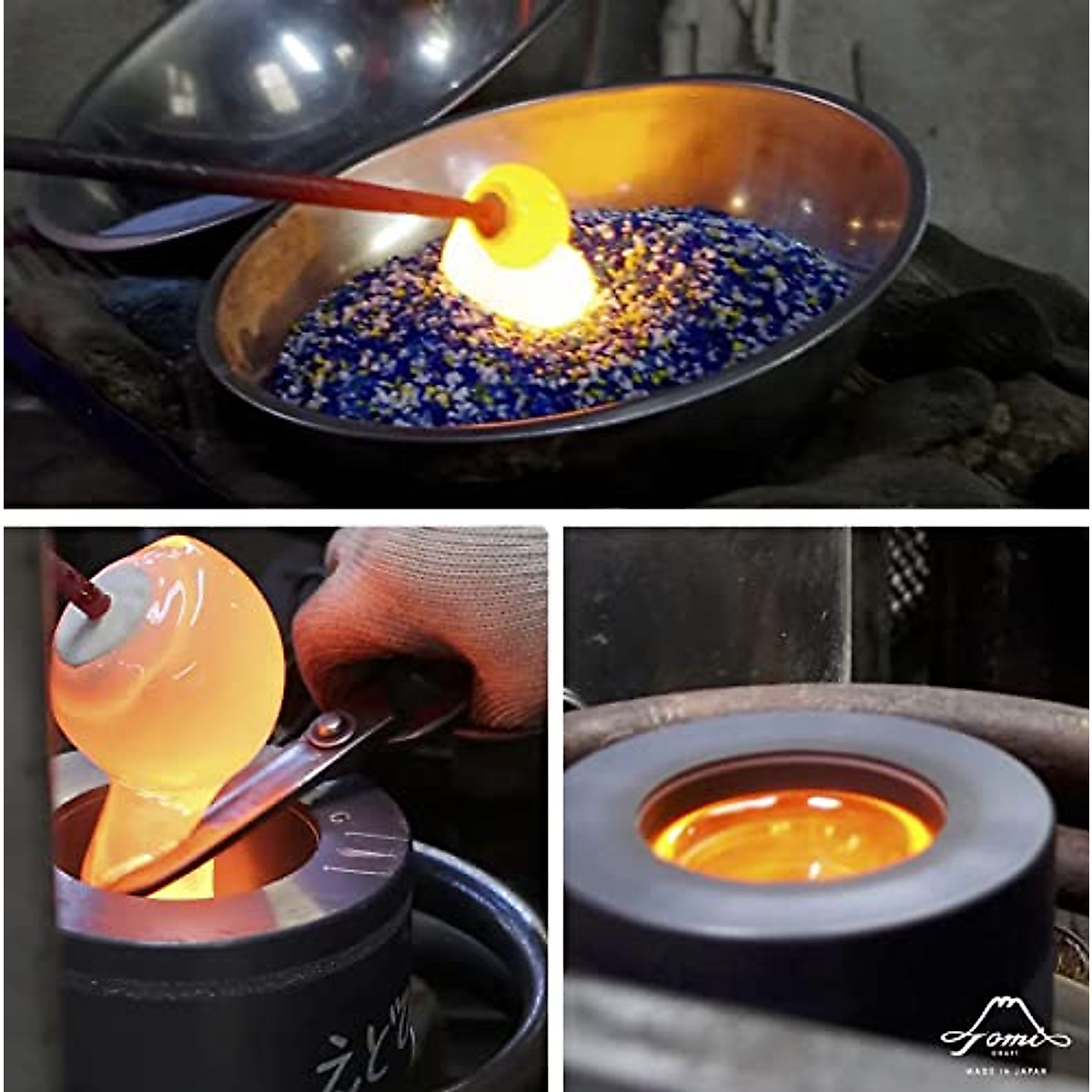 Tomi Craft, Drinking Glasses 5.8oz, Cold Drink Glasses, Water Glasses, Uses Edo Glass, Tokyo Designated Traditional Crafts, Made in Japan EG012 (Fujimatsuri)