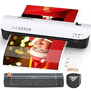 Laminator, A3 Laminator Machine, 13 Inch Thermal Lamination for A3/A4/A5/A6 with 20 Laminating Sheets, Personal Laminator for Teachers with Paper Trimmer and Corner Rounder for Home School Office