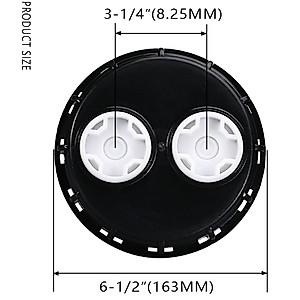IBC Tank Lids Cover IBC Tote Lid Cap 163mm for Chemical and Other Industries,275-330 Gallon (Black Double Blind Cover)
