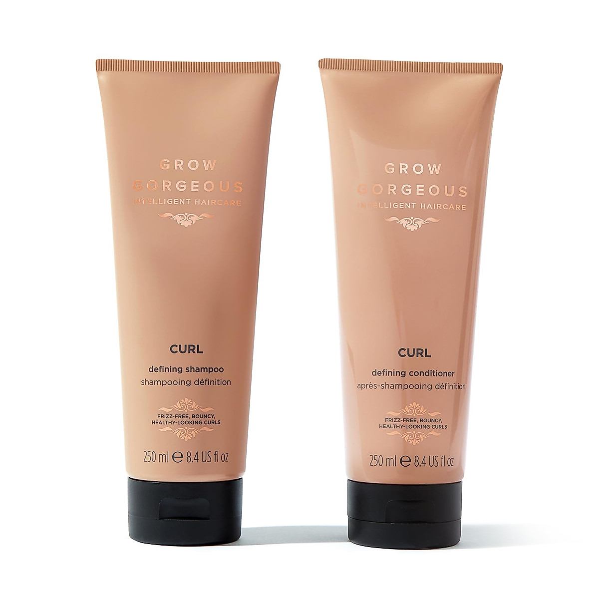 Grow Gorgeous Curl Shampoo 250ml - Gentle Cleanser for Smooth, Manageable, Bouncy Curls - Vegan