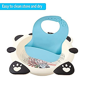 3 Pack Silicone Baby Bib for Babies & Toddlers (6-72 Months), Waterproof, BPA Free, Green Pink and Blue, Easy Wipe Clean