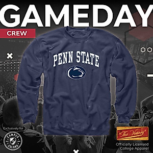 Campus Colors Adult Arch & Logo Soft Style Gameday Crewneck Sweatshirt (Penn State Nittany Lions - Navy, Medium)