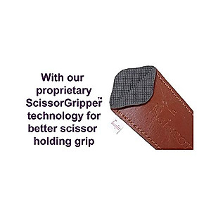 Scissors sheaths by SCISSORFOBZ with ScissorGripper for Embroidery, Micro Scissors-Designer Scissors Covers Holders - Microsuede Leopard Print - S-388-FB