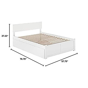 Atlantic Furniture AR8132052 Orlando Platform, Full, White