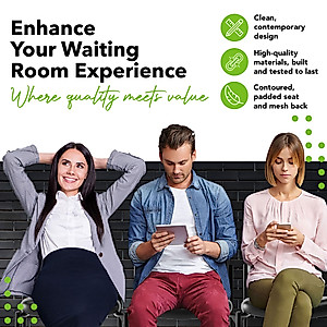 HON Scatter Armless Stacking Guest Chair, Black